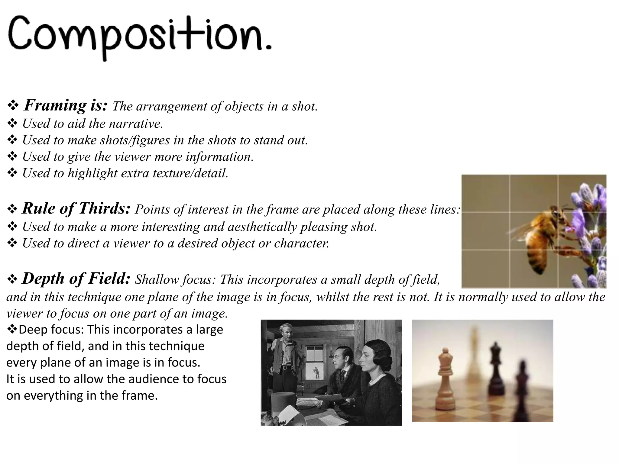 Camera Work Revision | PPTX