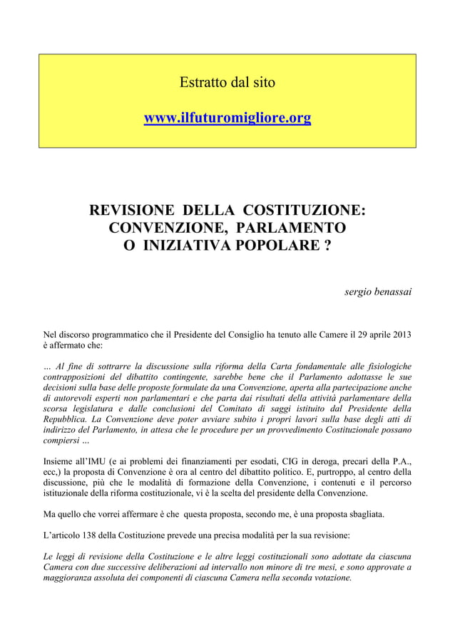 Revisione della costituzione | PDF