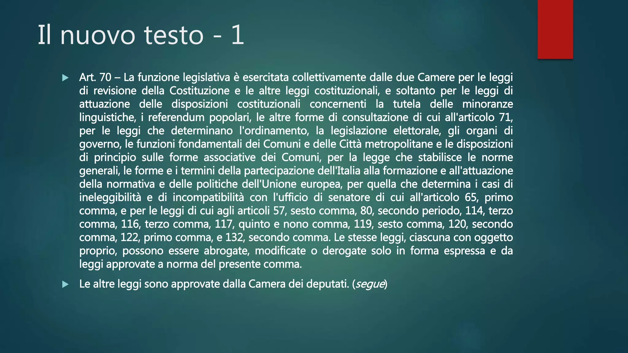 Revisione della Costituzione | PPTX | Political Issues & policy | Politics