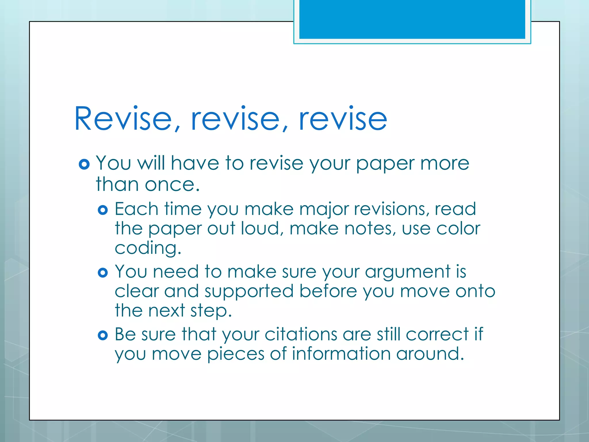 Revision, editing, proofing | PPTX