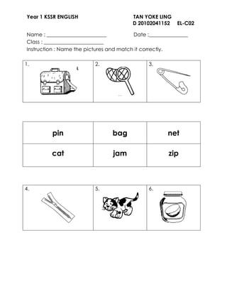 Revision exercise year_1_english | PDF