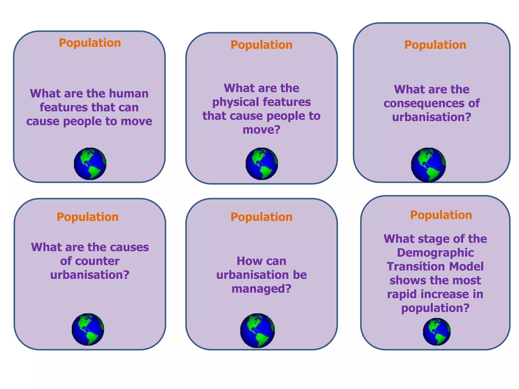 Revision flash cards for GCSE Geography OCR B | PPTX