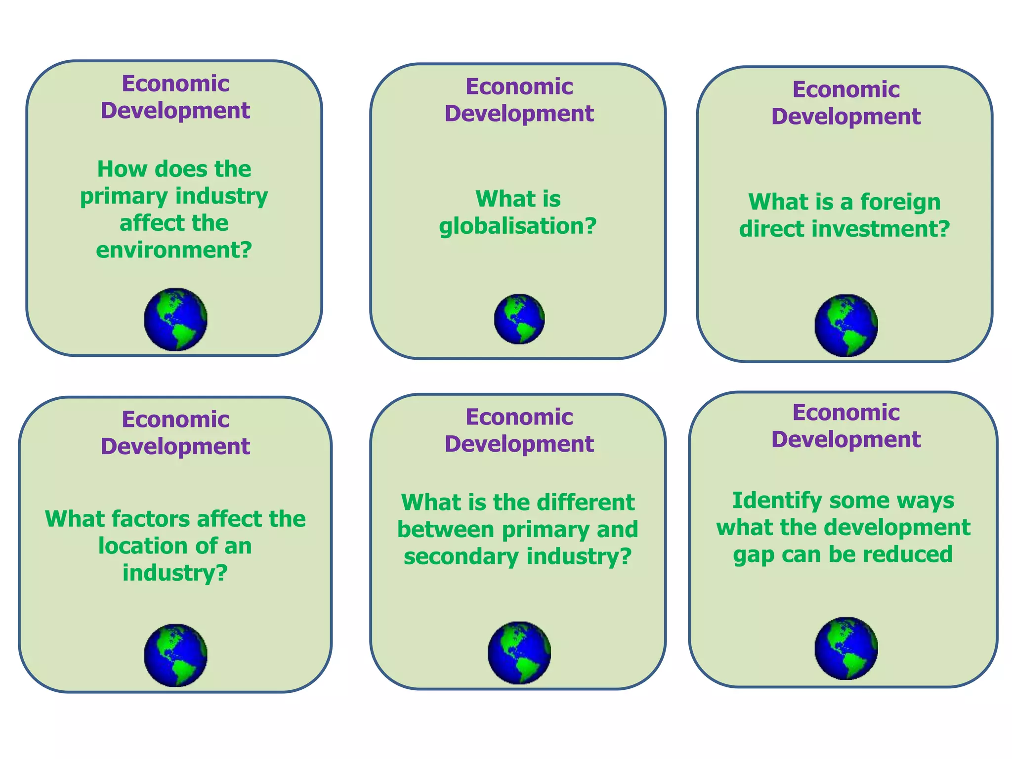 Revision flash cards for GCSE Geography OCR B | PPTX