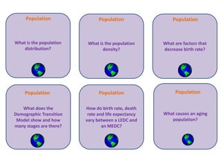 Revision flash cards for GCSE Geography OCR B | PPTX