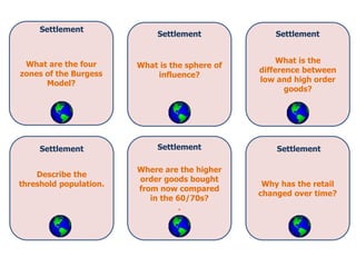Revision flash cards for GCSE Geography OCR B | PPTX