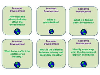 Revision flash cards for GCSE Geography OCR B | PPTX