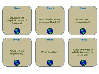 Revision flash cards for GCSE Geography OCR B | PPTX