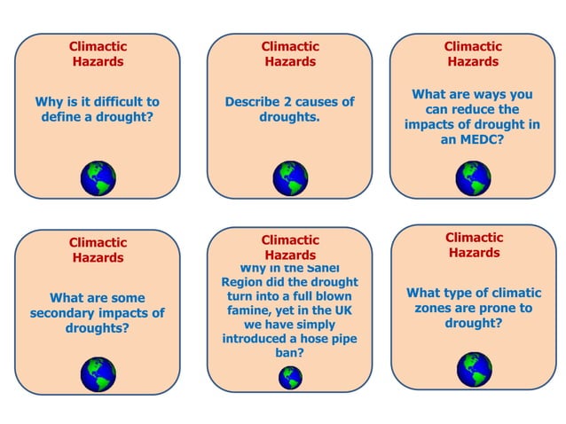 Revision flash cards for GCSE Geography OCR B | PPTX