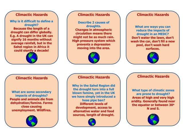 Revision flash cards for GCSE Geography OCR B | PPTX