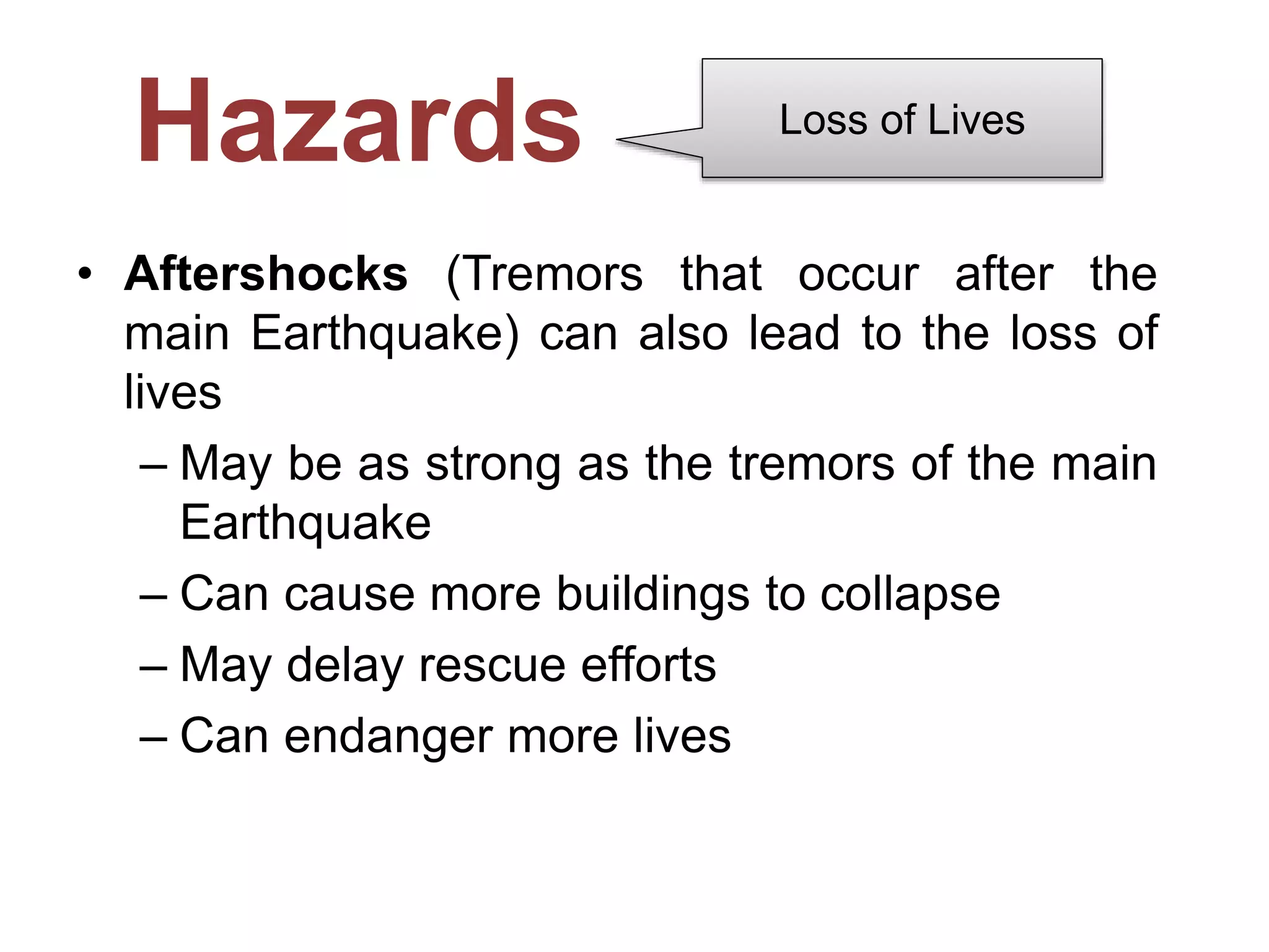 Earthquake and its impact | PPTX