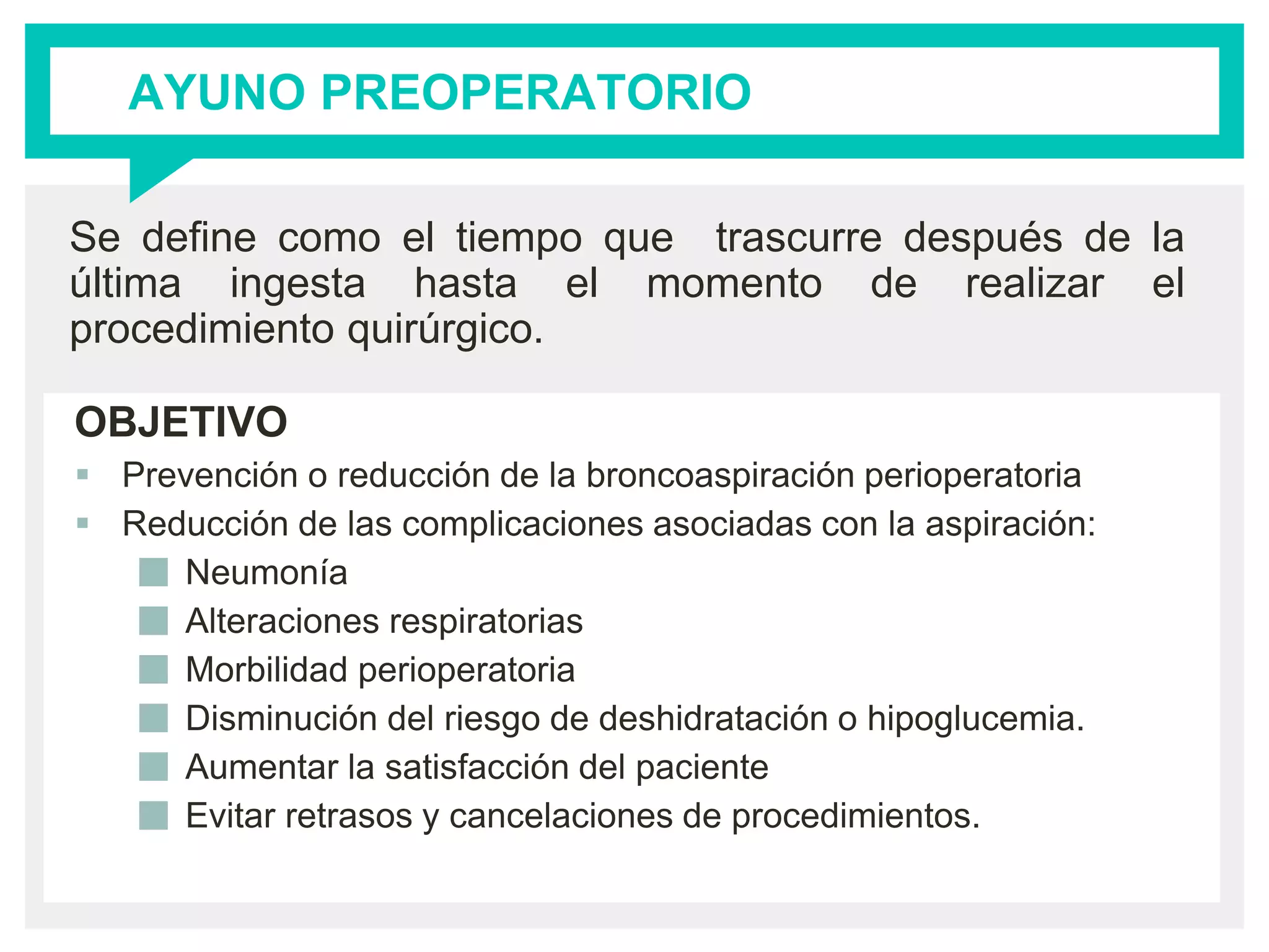 Revisión guías de ayuno preoperatorio | PDF