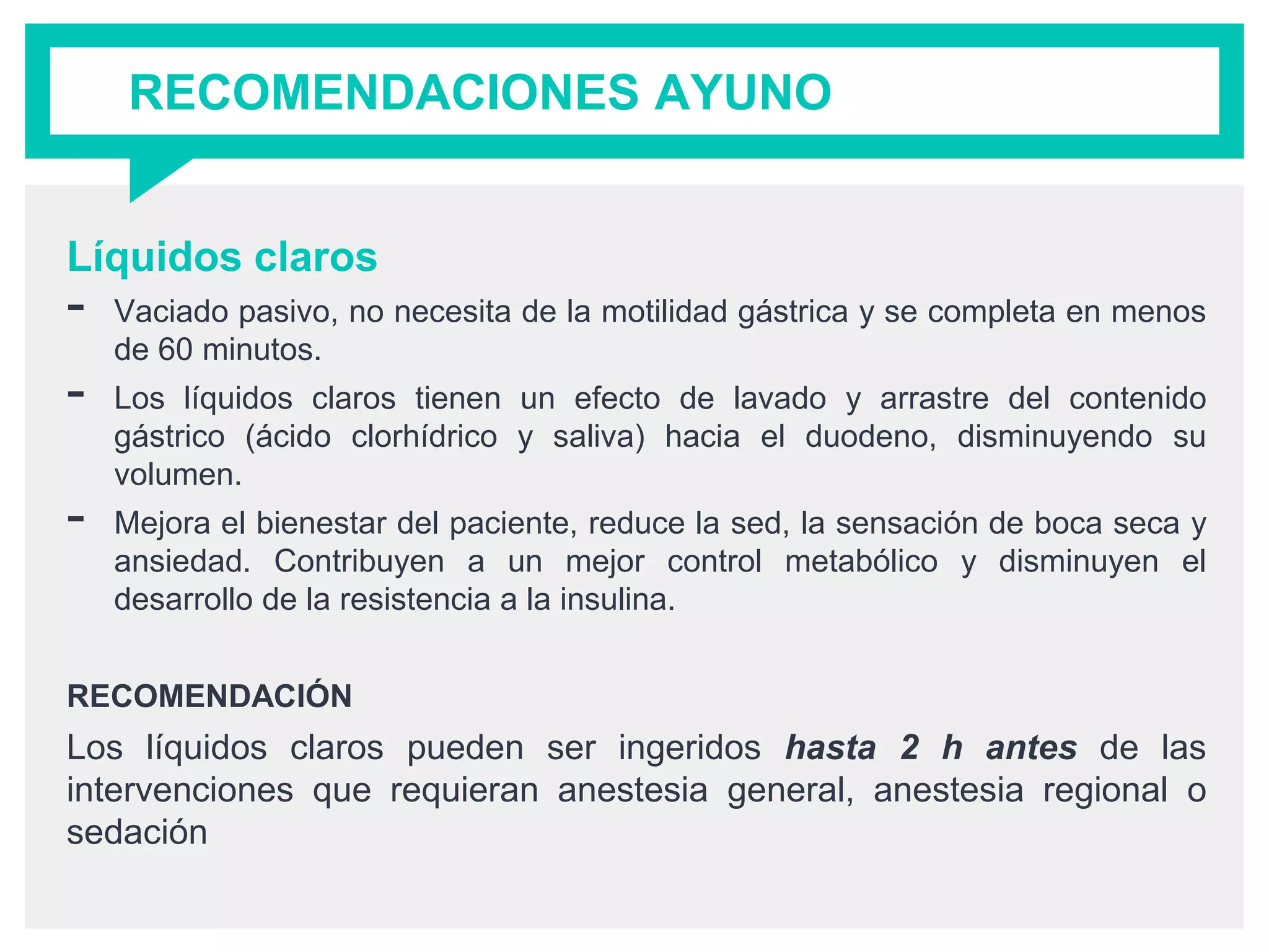 Revisión guías de ayuno preoperatorio | PDF