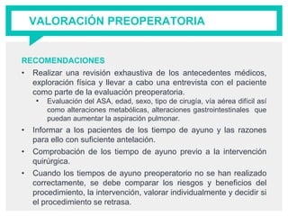 Revisión guías de ayuno preoperatorio | PDF