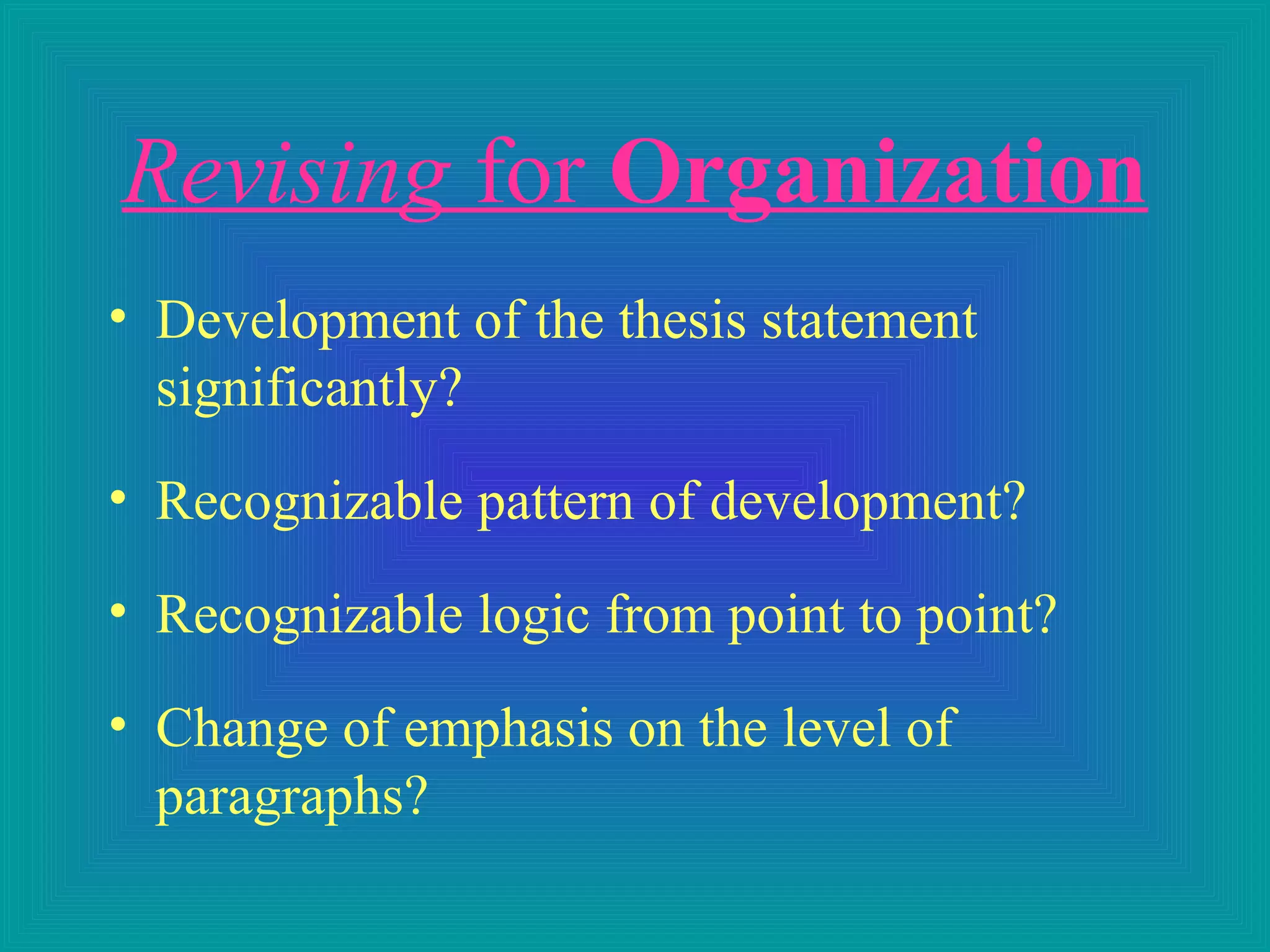 Revising the First Draft | PPT