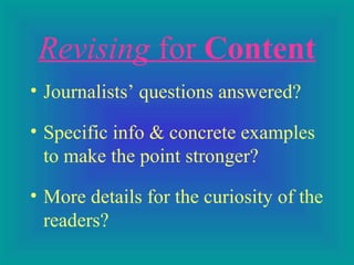 Revising the First Draft | PPT