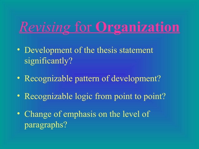Revising the First Draft | PPT | Educational Assessment | Education
