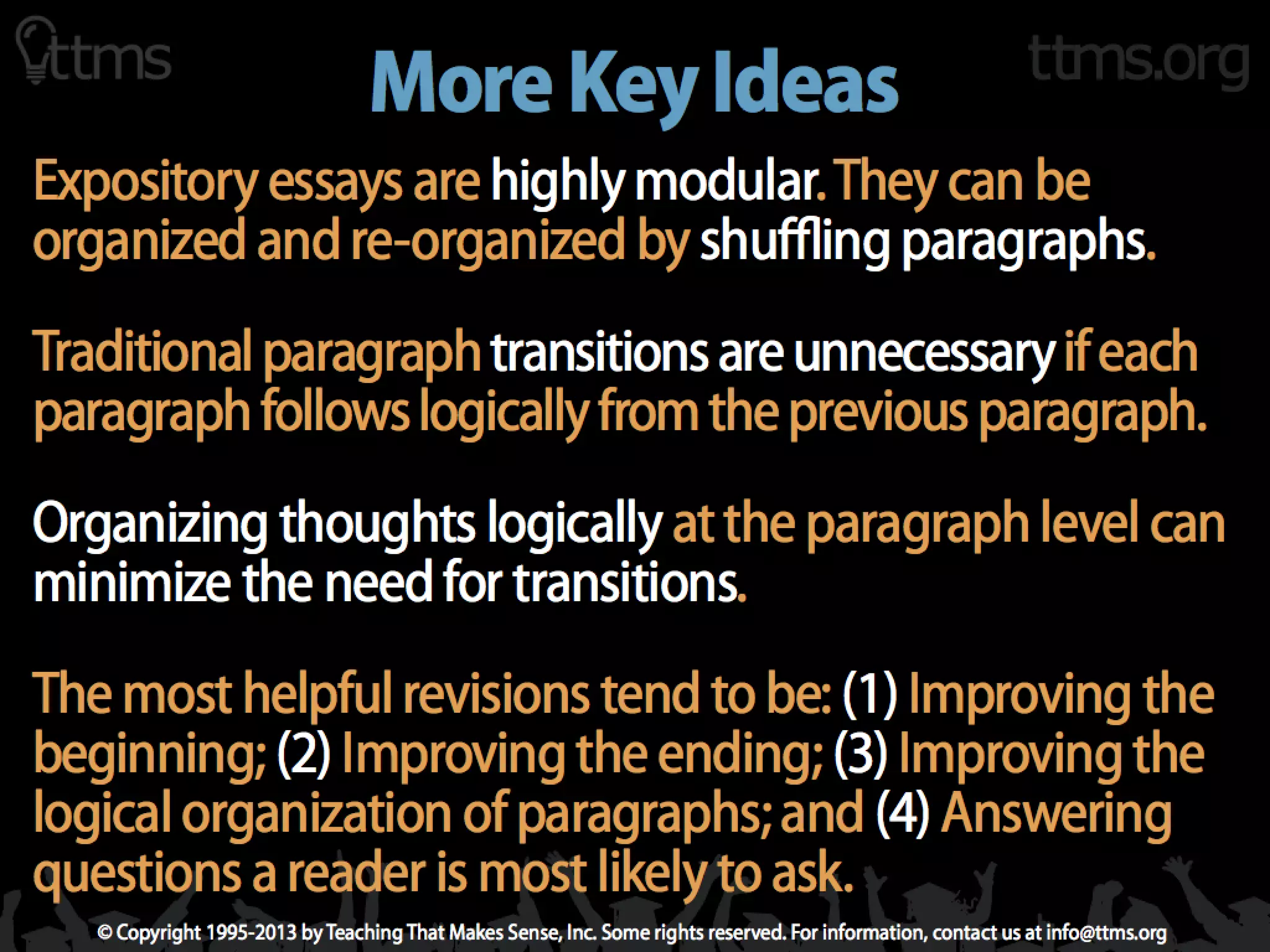 Revision in expository writing 2013 09-30 | PPT