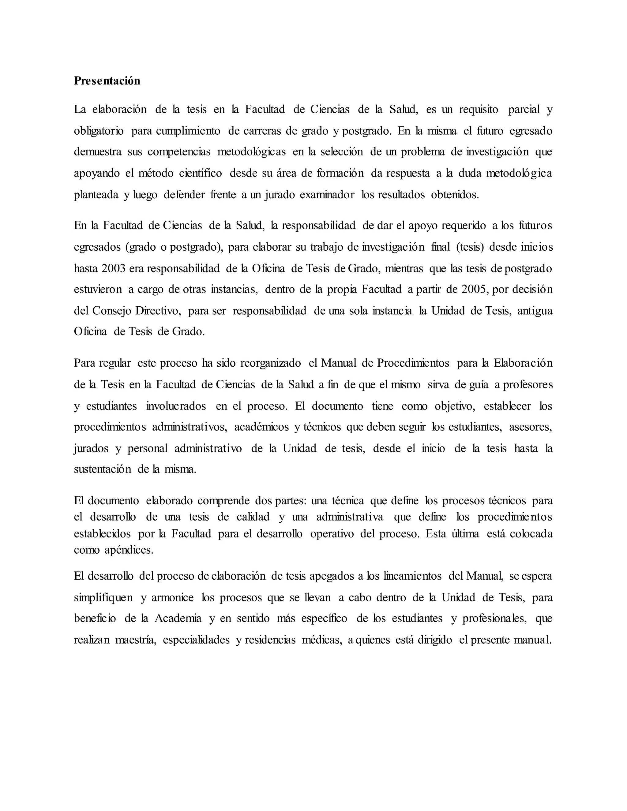 Revision Manual de Elaboracion de Tesis UASD 2020 Word | DOCX
