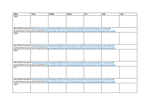 Revision Map & Timetable | PPT