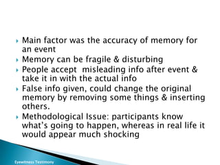 Psychology- Memory | PPTX