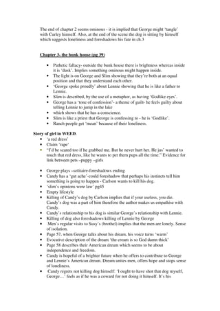 What Does Lennie Killing The Puppy Foreshadow