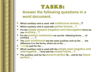 Revision of basic tenses in English | PPT