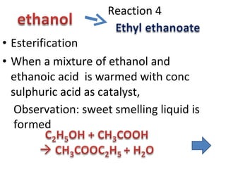Revision on alcohol,carboxylic acid and ester | PPT