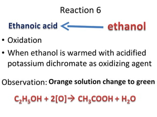 Revision on alcohol,carboxylic acid and ester | PPT