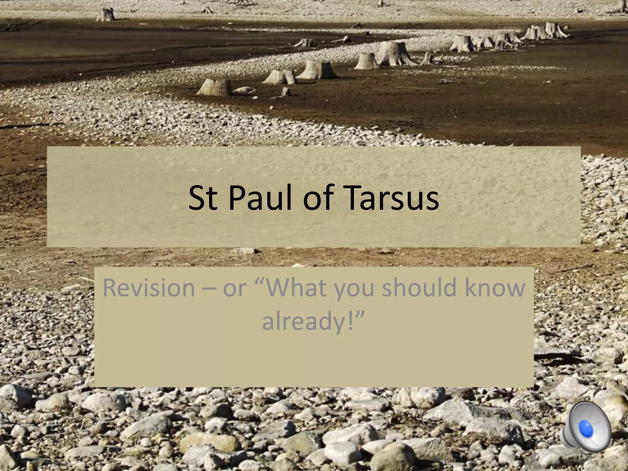 Revision on St Paul of Tarsus | PPTX