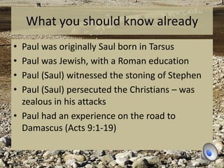 Revision on St Paul of Tarsus | PPTX