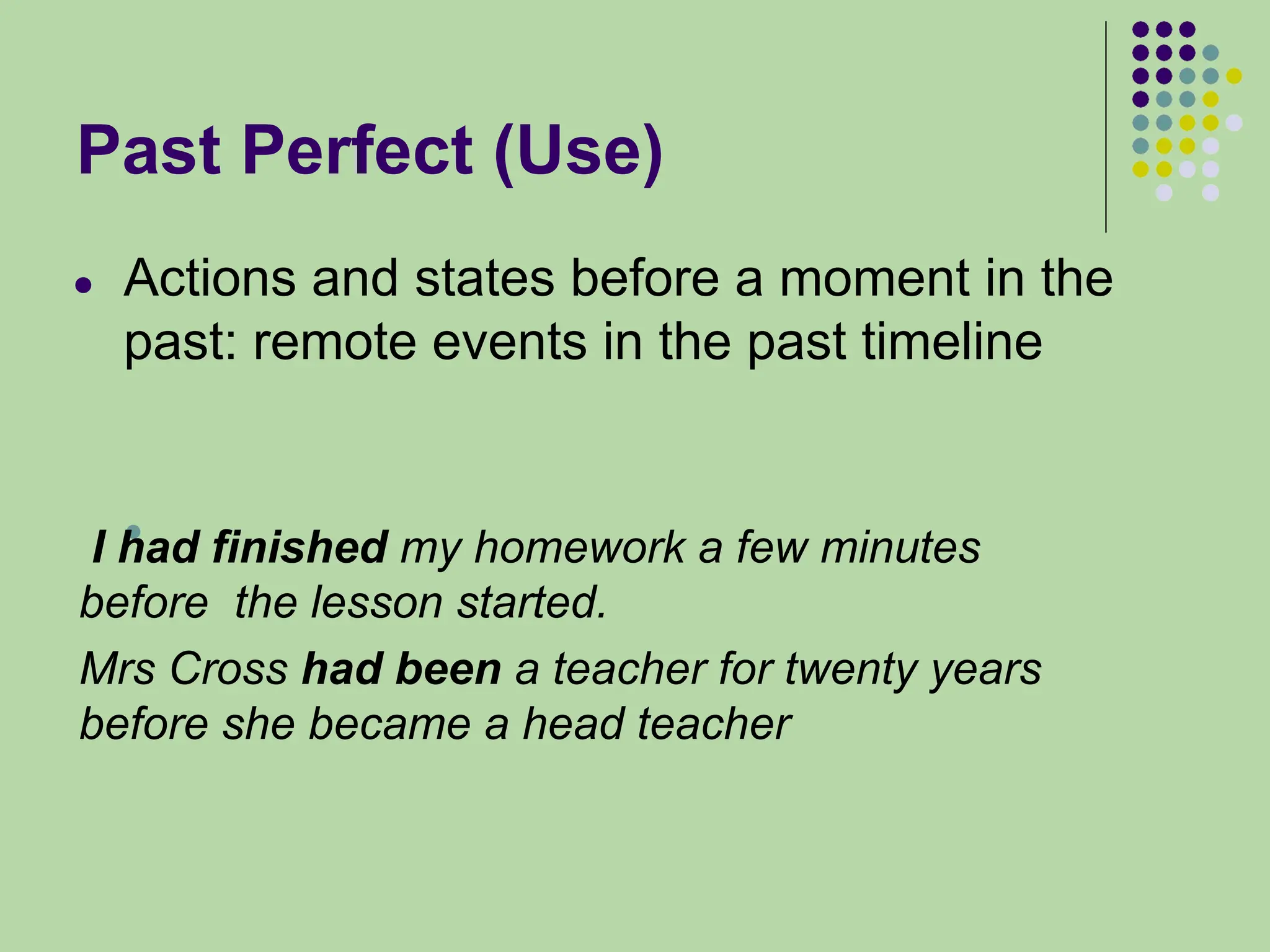 A revision of grammar points about the past tenses in English | PPT