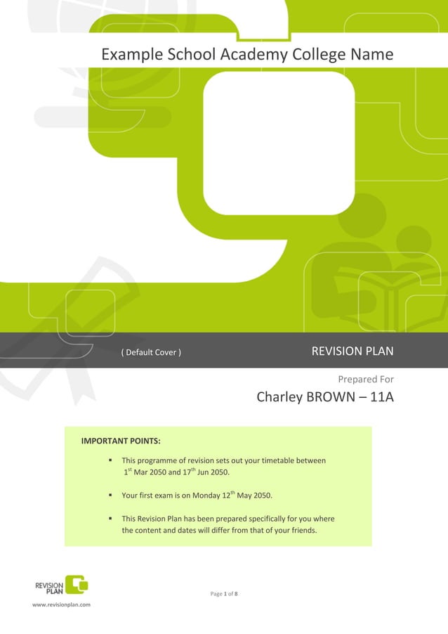RevisionPlan Example | PDF