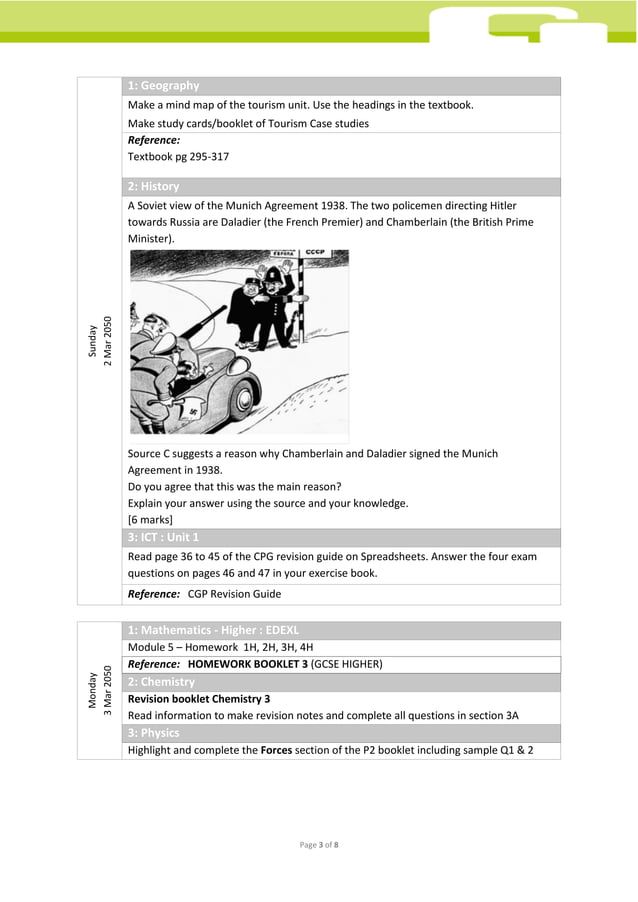 RevisionPlan Example | PDF