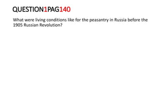CAMBRIDGE AS HISTORY: RUSSIAN REVOLUTION MODULE. QUESTIONS AND ANSWERS ...