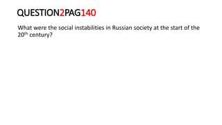 CAMBRIDGE AS HISTORY: RUSSIAN REVOLUTION MODULE. QUESTIONS AND ANSWERS ...