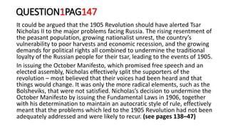CAMBRIDGE AS HISTORY: RUSSIAN REVOLUTION MODULE. QUESTIONS AND ANSWERS ...