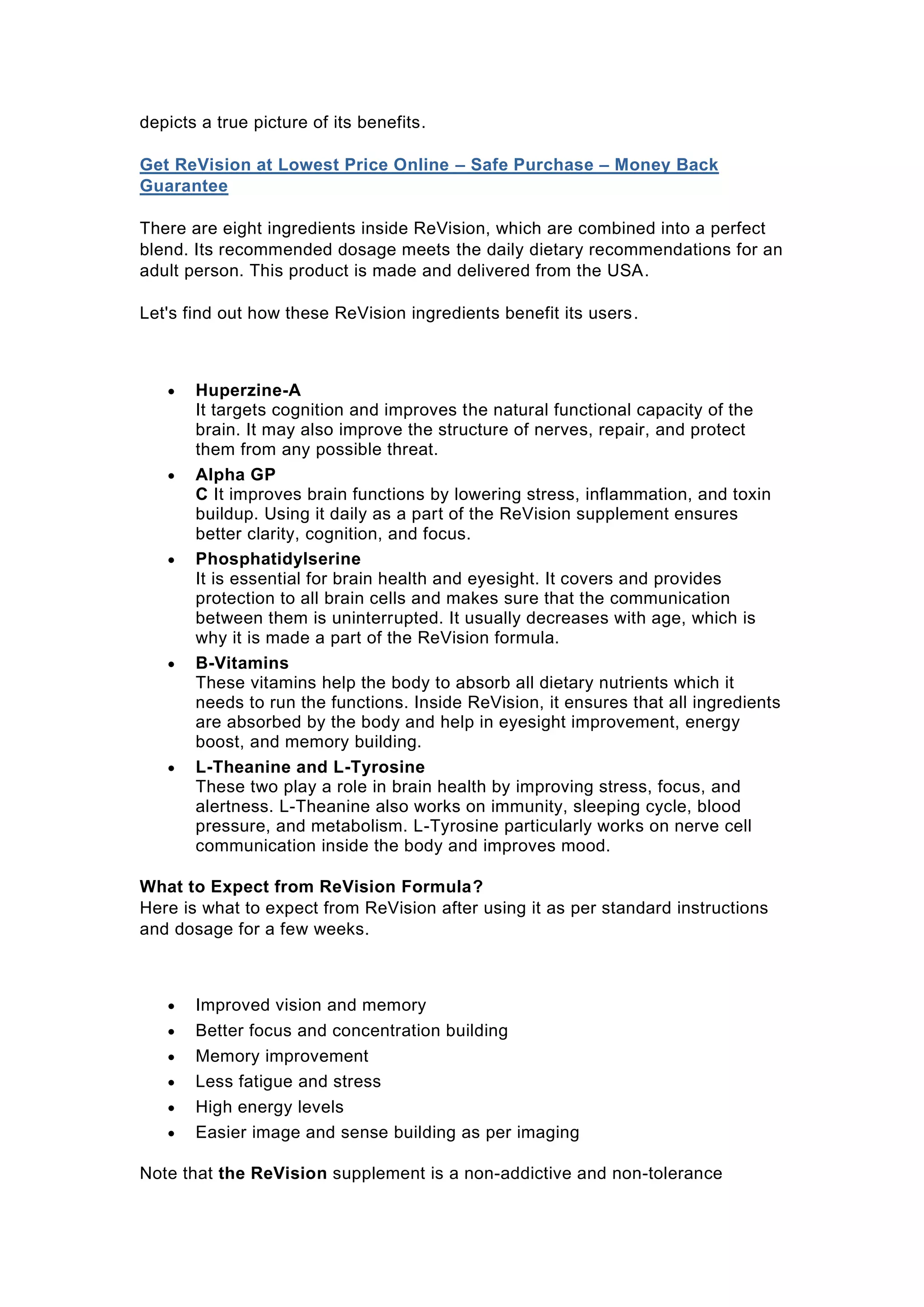 Revision- Advanced Vision Supplement | PDF