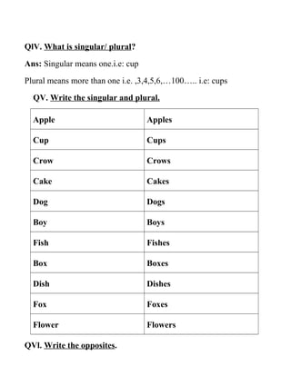 Revision sheet grade 1 | DOC