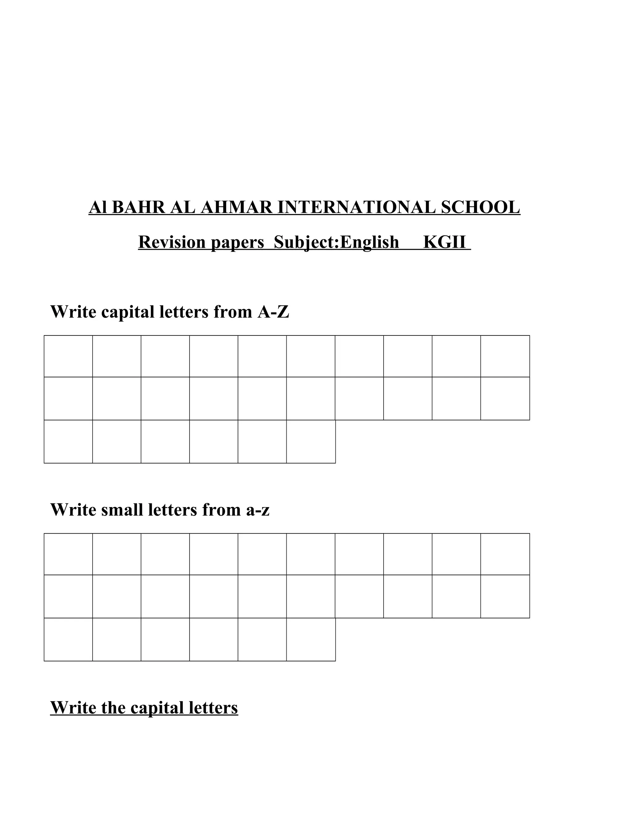 Revision sheet grade kg2 | DOC