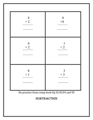 Revision sheet grade kg3 | DOC | Homework and Study | Education