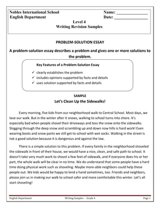 Revision sheet writing | PDF