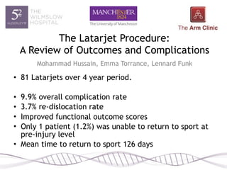 Revisions of failed Latarjet surgery 2015 | PDF