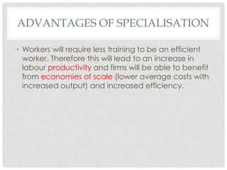 Revision specialisation and the division of labour | PPT
