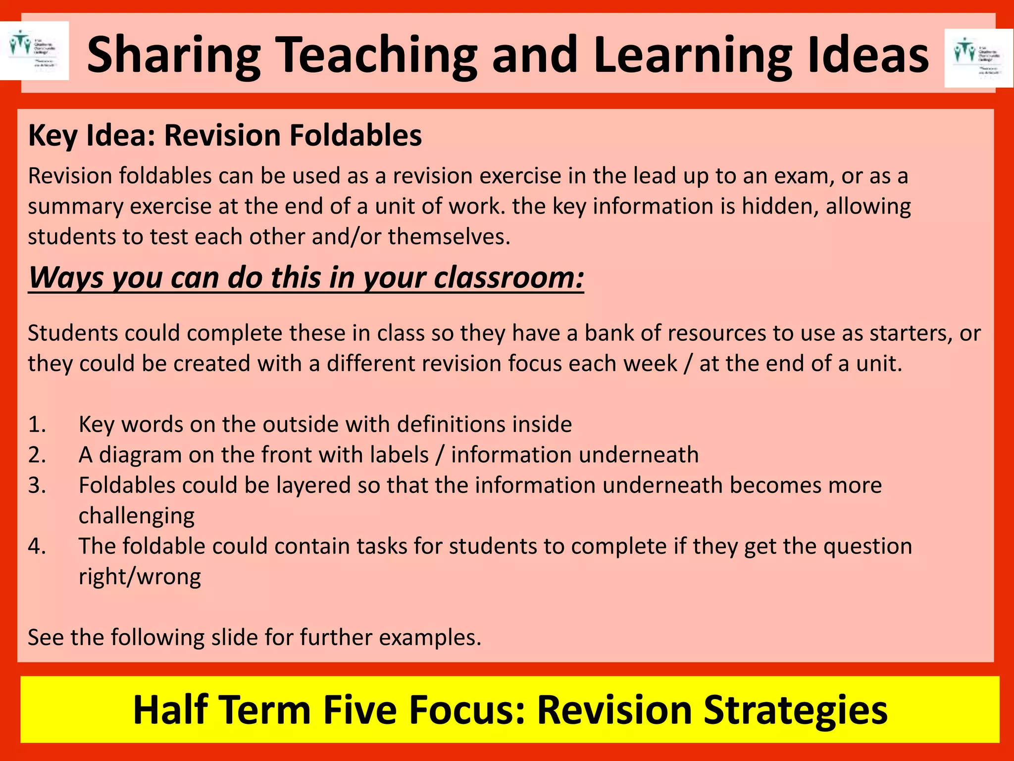 Revision strategies 2 | PPTX