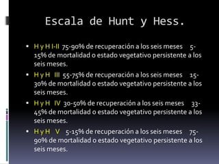 Revision tema hemorragia subaracnoidea | PPTX