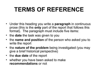 Revision the formal investigative report and feedback report | PPT