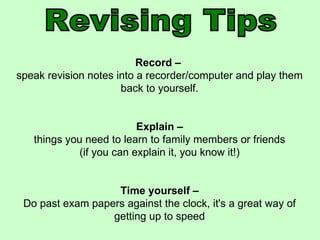 Revision tips | PPT