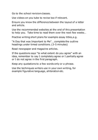 Revision tips english | PDF