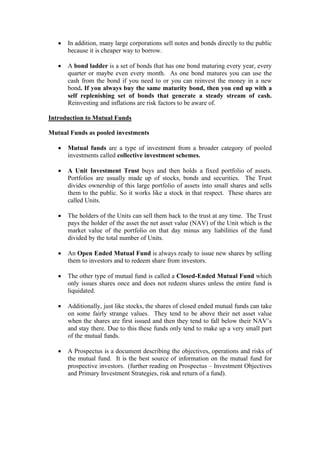 Understanding Investments - Research notes | PDF