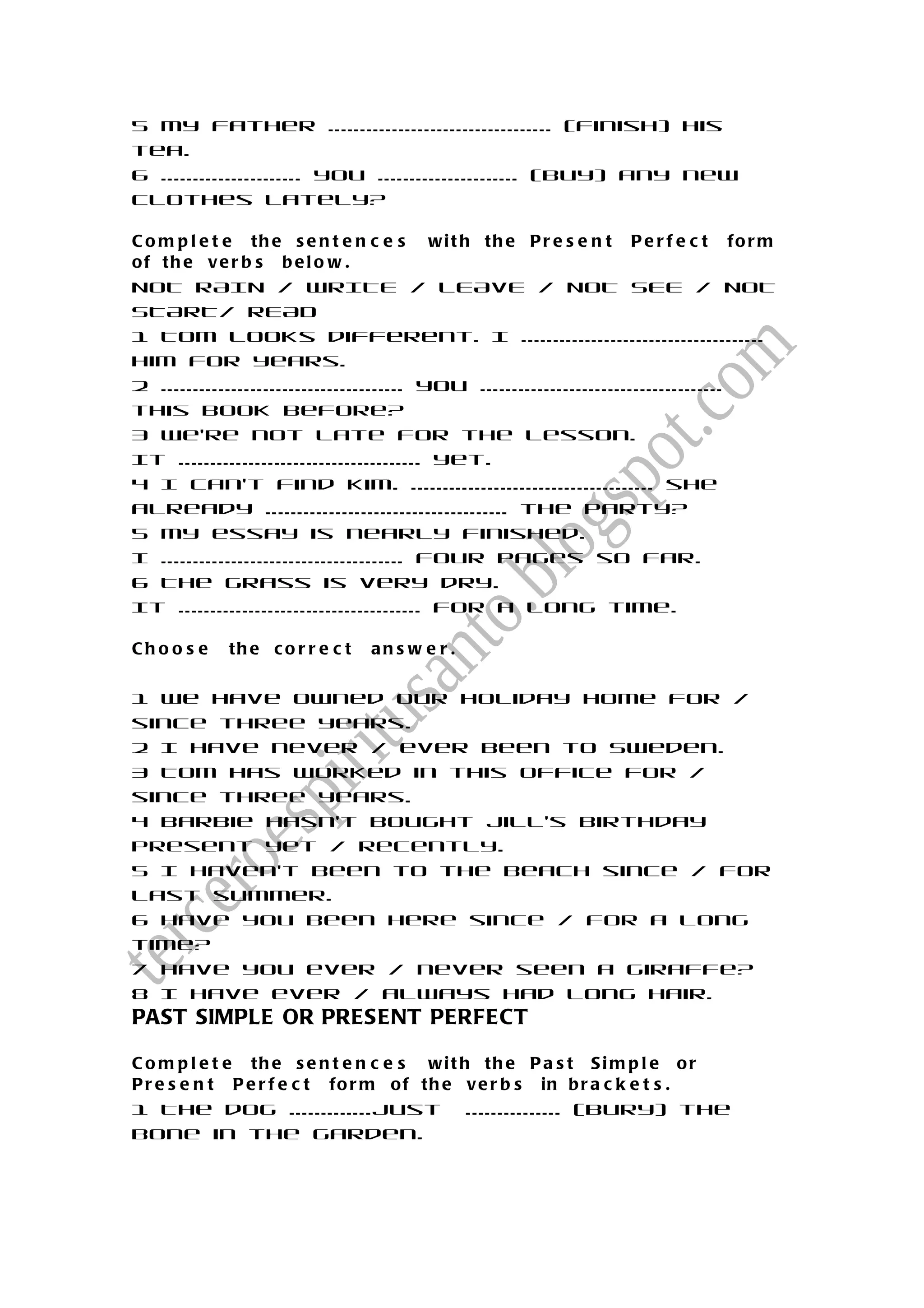 Revision units 0 -7 ( 3º ESO) | PDF